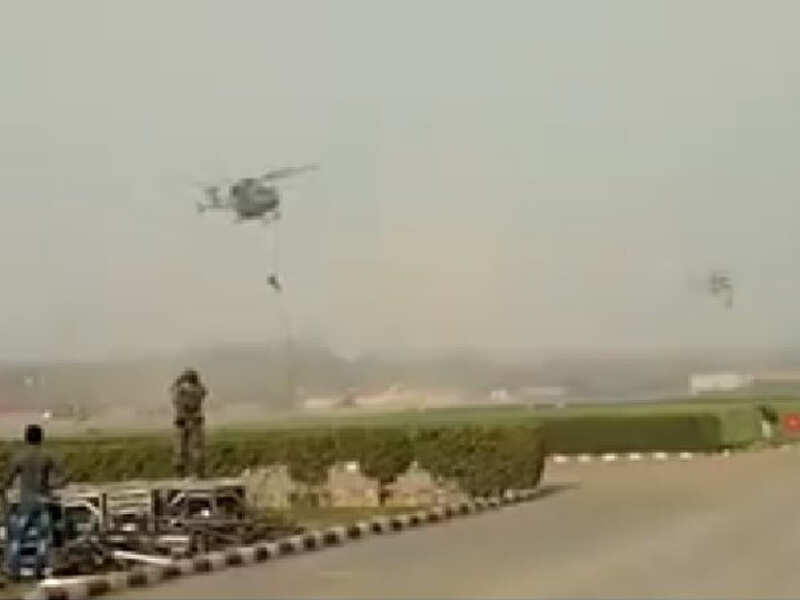 Watch: 3 jawans injured in 'slithering' operations from chopper at the ...