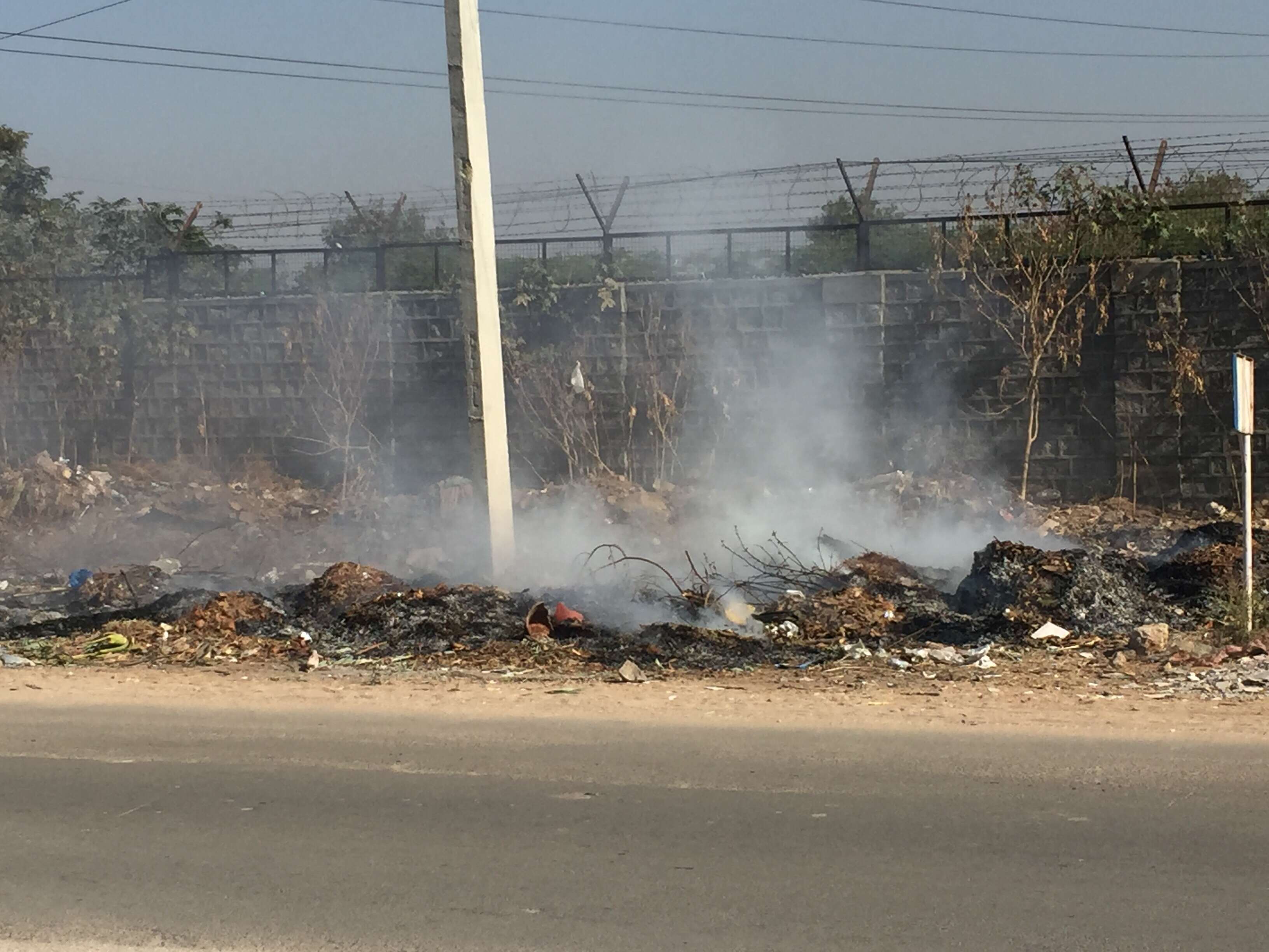 Burning Garbage Air Pollution - Times of India