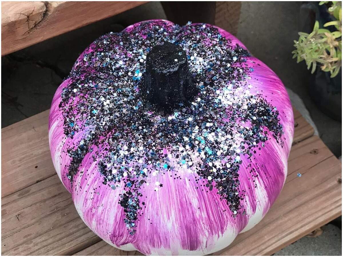 Pink Glitter Pumpkins
