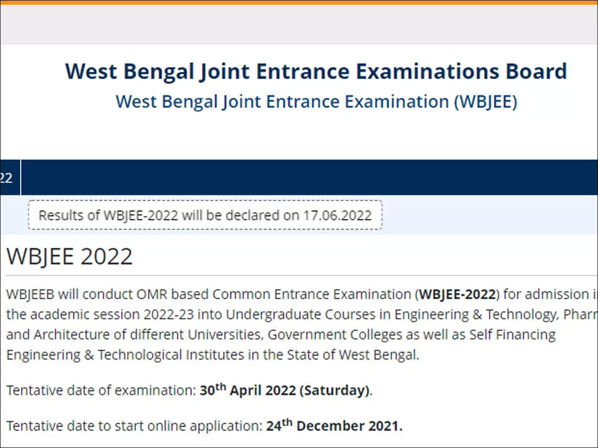 WBJEE Result 2022: WBJEE 2022 result to be released today at 4 pm, check details here