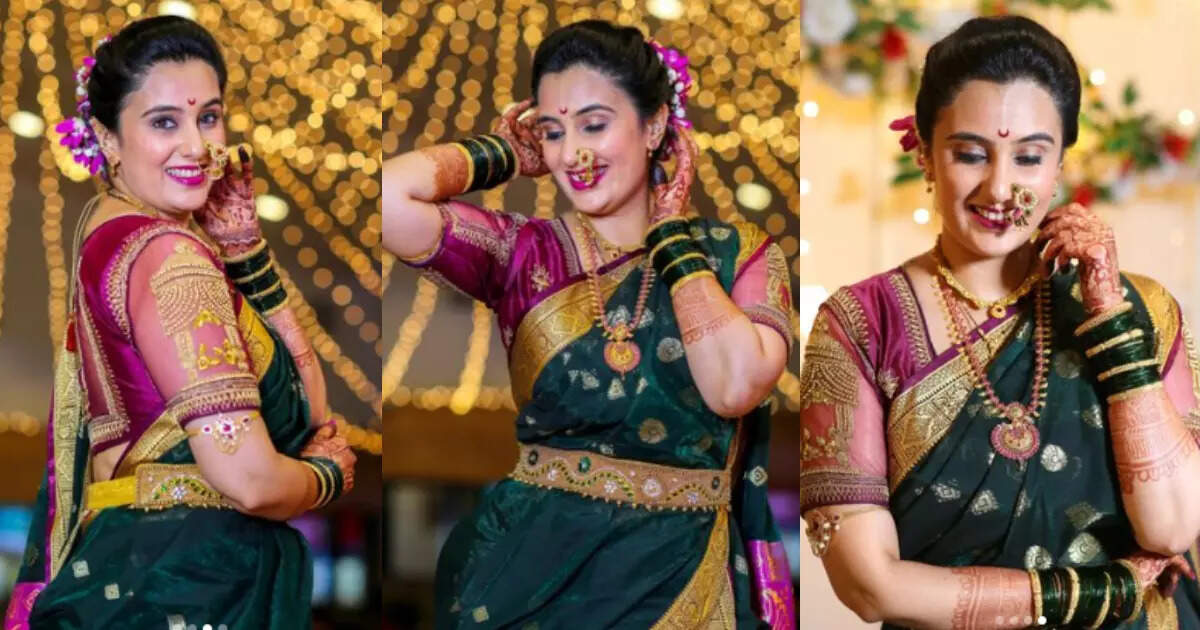 Sai Lokur's stunning pictures from her first 'Mangalagaur' | Times of India