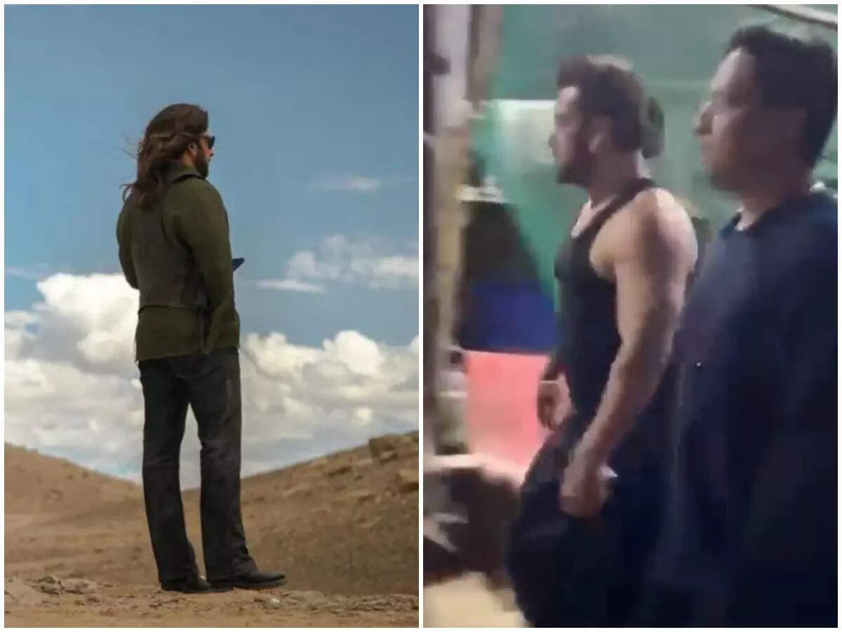 Salman Khan shoots wearing a black lungi in Mumbai for Kisi Ka Bhai ...