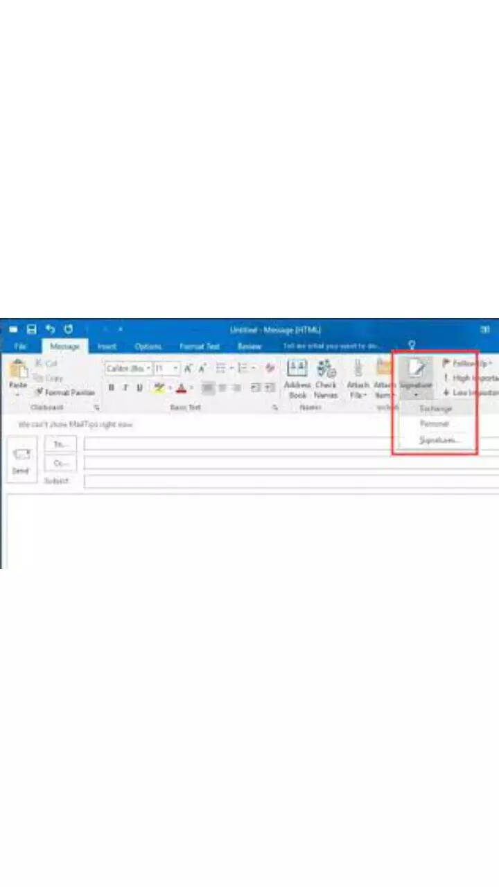 Outlook: How to add a signature in Outlook on desktop app