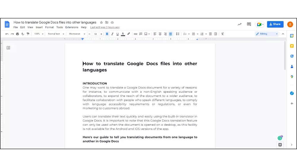 How To Translate Google Docs Files Into Other Languages