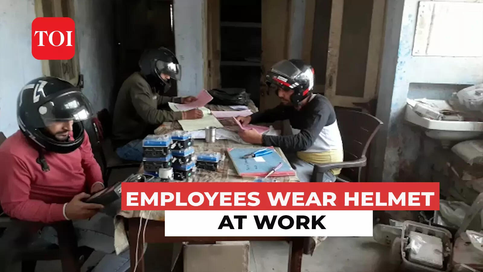 Watch: Why employees of this UP government office wear helmets to work ...