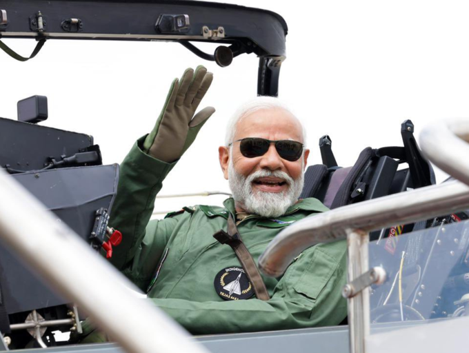 In pics | 'Sense of pride': PM Modi takes historic sortie in Tejas ...
