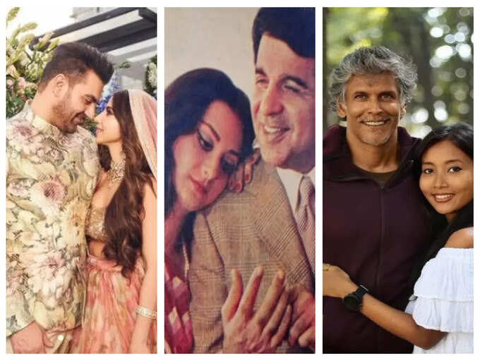 Arbaaz Khan-Sshura Khan, Dilip Kumar-Saira Banu, Milind Soman-Ankita Konwar: Celebrity couples ...