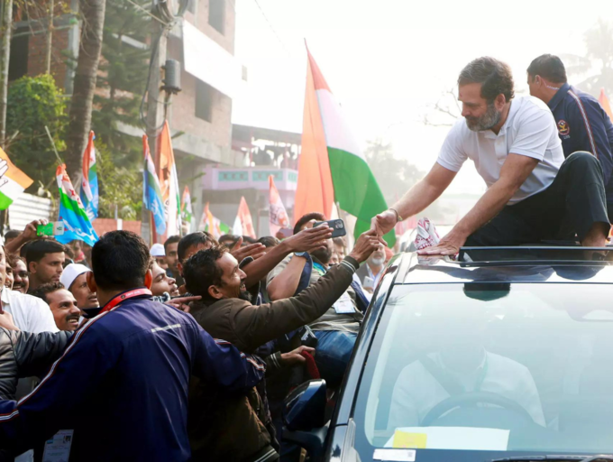 In pics: Rahul Gandhi-led Bharat Jodo Nyay Yatra enters Bengal amid strain in ties | The Times ...