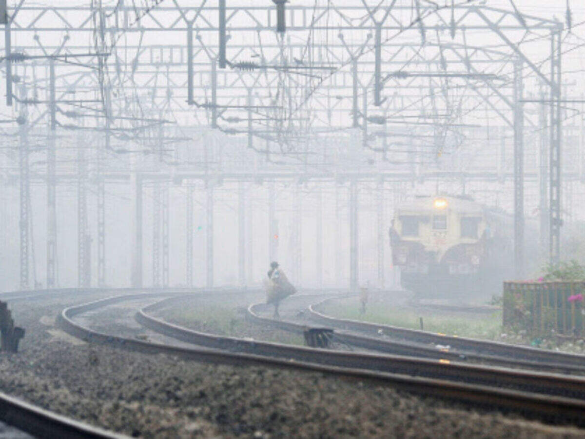 Fog Mist Railroad Station Mysterious Victorian Railway Station In The