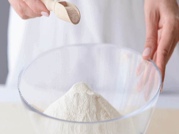 Make A Bowl Of Flour In The Well