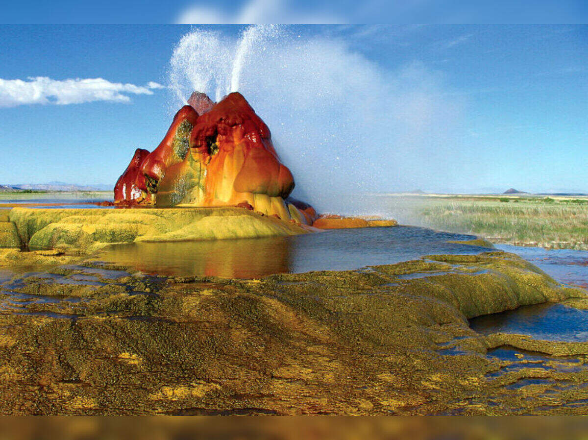 Pin Colorful Fly Geyser The Fly Geyser Fountain, Nevada, USA: Stunning