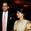 Sanjay Reddy and Pinky Reddy during the wedding reception of Mallika ...