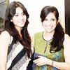 Suhani and Nikki Mahajan during Charu Parashar's store launch in MG ...