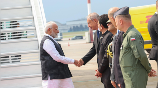 PM Modi arrives in Warsaw to 'add momentum to India-Poland friendship,' receives warm welcome ...