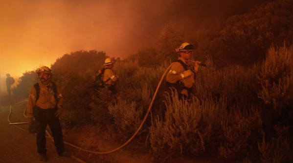 Wildfire visuals: Flames engulf north of Los Angeles, prompting evacuations