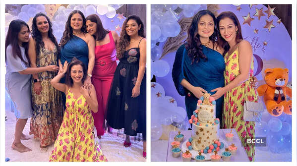 Mom-to-be Drashti Dhami flaunts her baby bump in a shimmery blue dress ...