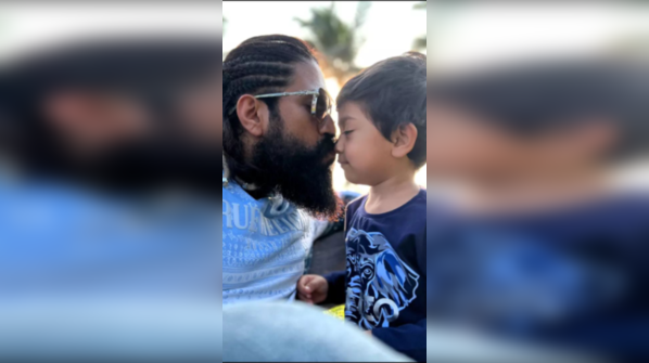 Adorable moments of Yash and his kids