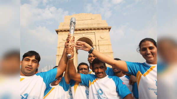 Queen's Baton showcased at India Gate