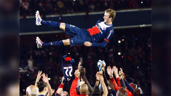Tearful David Beckham bids farewell