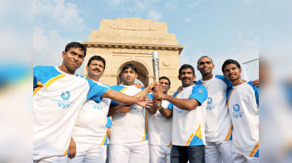 Queen's Baton showcased at India Gate