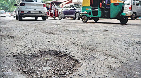 In pics: Delhi pothole menace continues to distress commuters