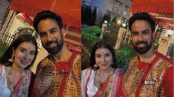Charu Asopa and Rajeev Sen celebrate their first Durga Puja together in ...