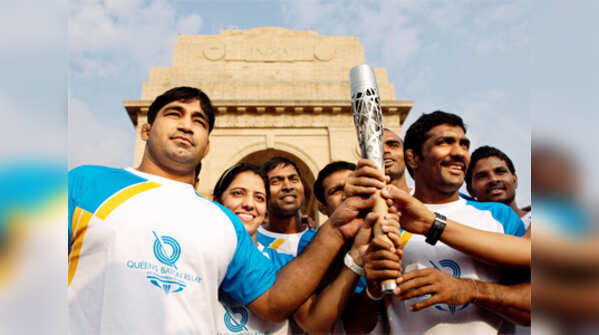 Queen's Baton showcased at India Gate