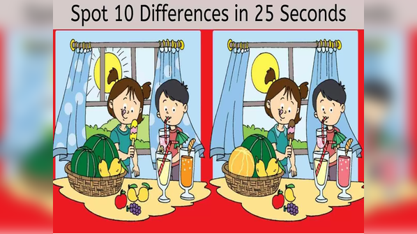 Optical Illusion: Can you spot the 10 differences in 25 seconds?
