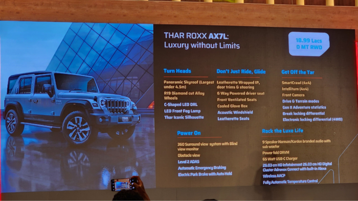 Mahindra Thar Roxx Launch Highlights: Price, variants, features, specs ...