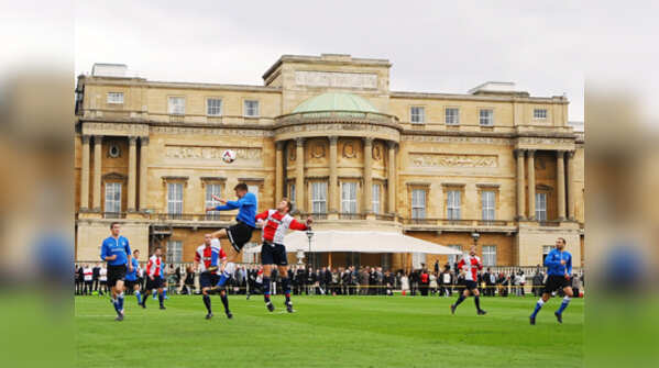 Buckingham Palace hosts first football match