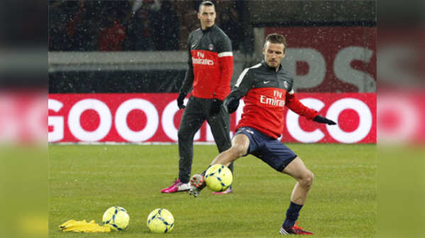 David Beckham makes debut for PSG