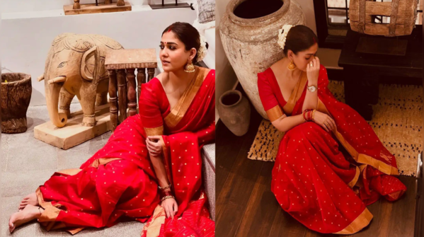 Nayanthara to Sai Pallavi: 5 Sawan Somwar-inspired divine red sarees ...
