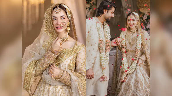 Hania Aamir and Zaviyar Nauman Ijaz's stylish wedding shoot photos go viral
