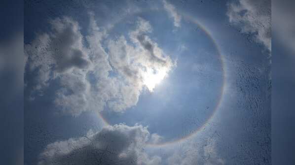 Mesmerizing photos of Sun halo in Hyderabad