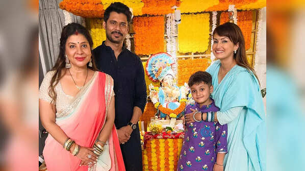 In pics: Ankita Lokhande glows in a yellow saree for Gouri Puja; Rati ...