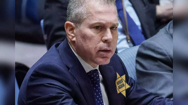 Israel’s UN Ambassador Gilad Erdan dons yellow star on chest