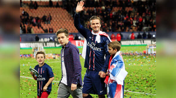 Tearful David Beckham bids farewell
