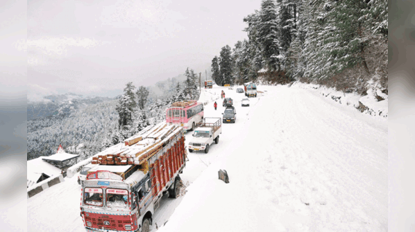 First snowfall in Shimla