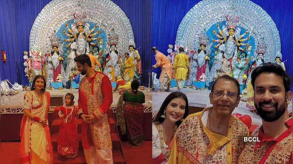Charu Asopa and Rajeev Sen celebrate their first Durga Puja together in ...