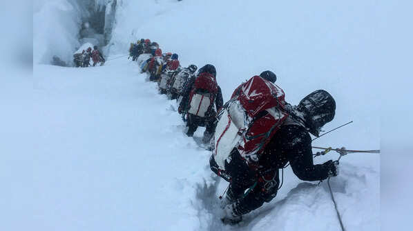 Mt. Everest sees 'peak' traffic as climbers stuck in long queues