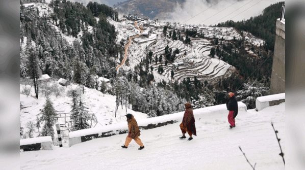 First snowfall in Shimla