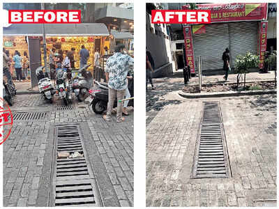 Broken grating replaced on Church Street