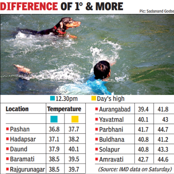 Temperature hits 40°C & above by noon at many places in Maharashtra ...