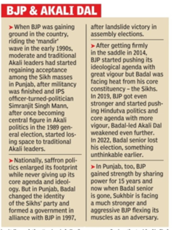 Can Akali Dal go back to future? | Ludhiana News - The Times of India