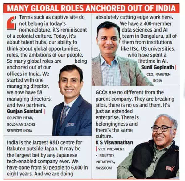 Indian talent helps GCCs build trust with global leaders - Times of India
