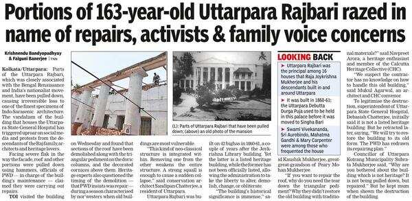 State Heritage Panel Steps In To Save Uttarpara Rajbari After Toi ...