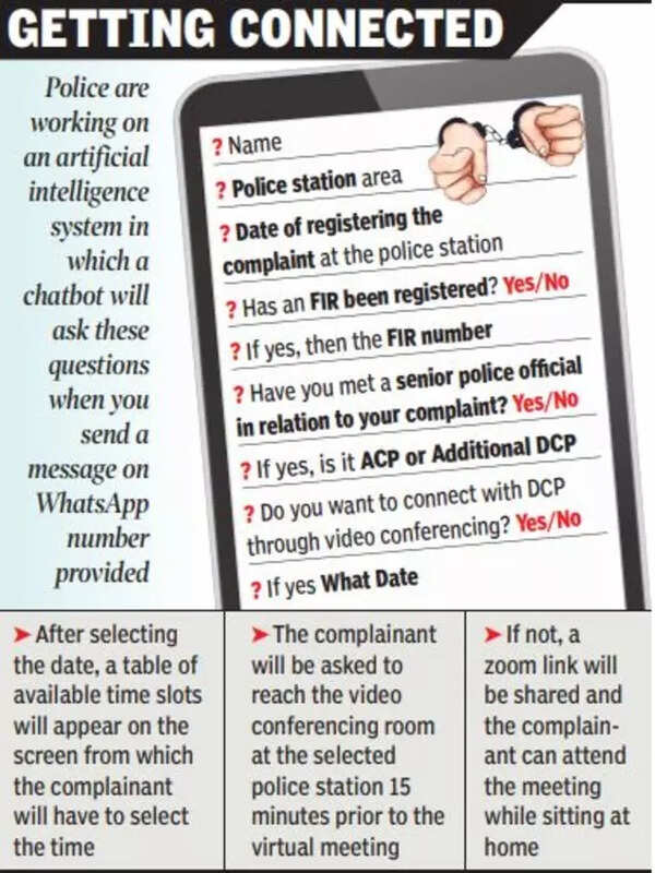 Ai Enabled Chatbot To Now Book Your Appointment With Top Cop Virtually