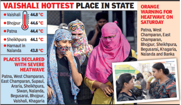 Heatwave in south Bihar, rainfall in north | Patna News - Times of India