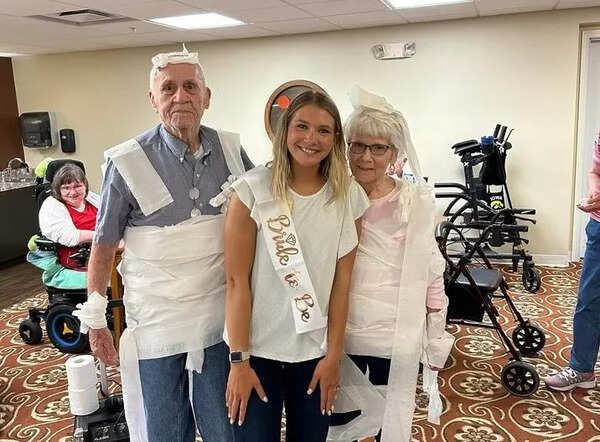 Elderly women have a gala time at a bachelorette party - Times of India