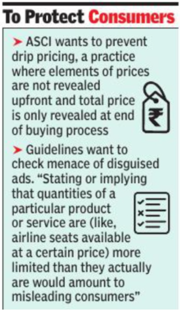 ASCI norms target online deceptive design patterns - Times of India